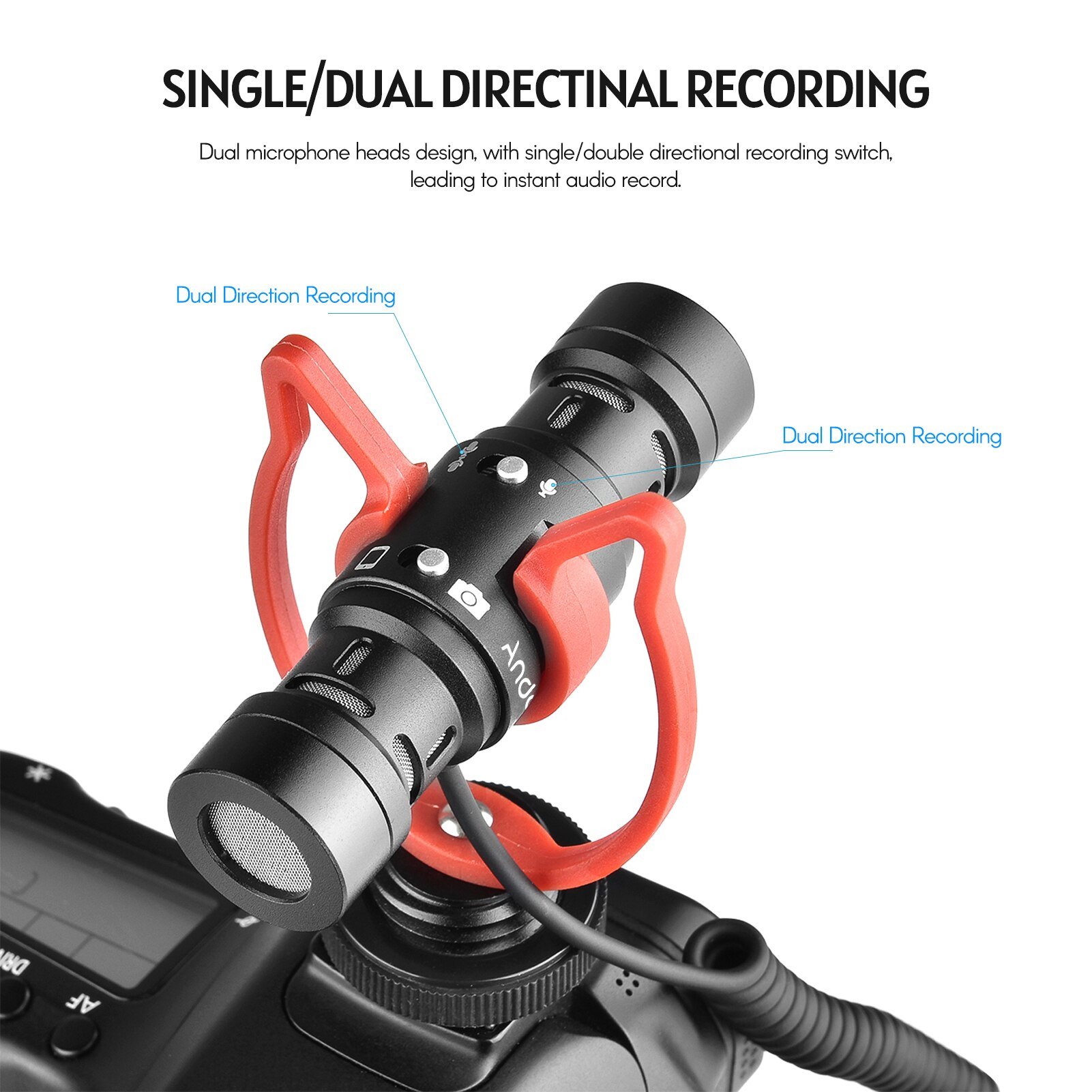 Andoer MIC11 Mini Single/Double Directional Record... – Grandado