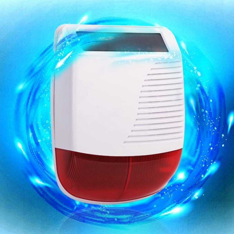 433 mhz trådlös solar vattentät blixt siren utomhu... – Grandado