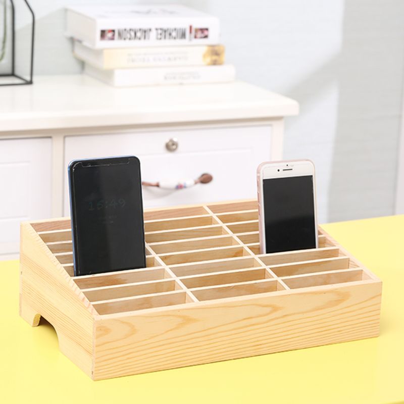 24 Grid Houten Opbergdoos Organizer Mobiele Telefo... – Vicedeal