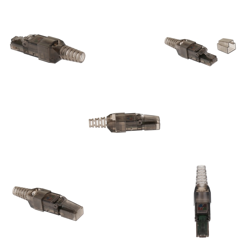 5pieces Cat6a Rj45 Network Connector Modular Plugs Grandado