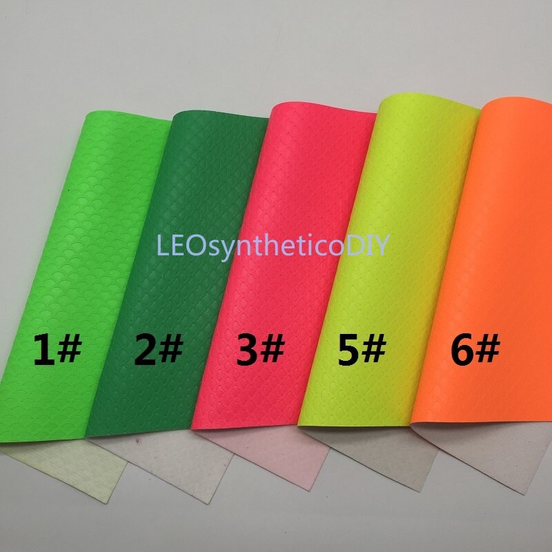 1PC 21X29CM Neon Mermaid Faux Leer Stof, synthetis... – Grandado