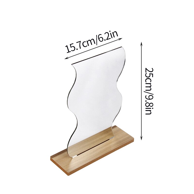 Ins Wavy Makeup Mirror with Base Bedroom Korean Ir... – Grandado