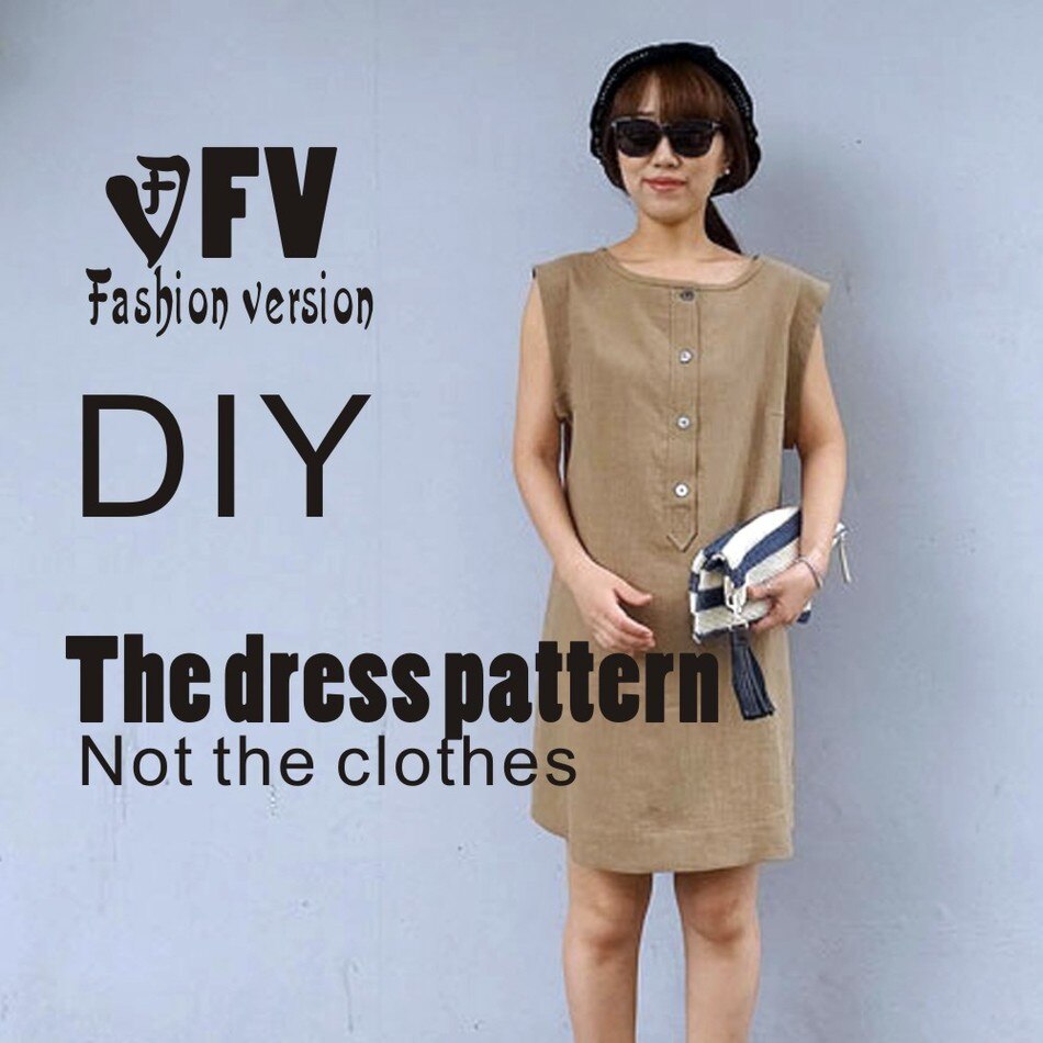 Dresses Sewing Pattern Template Cutting drawing Cl... – Vicedeal