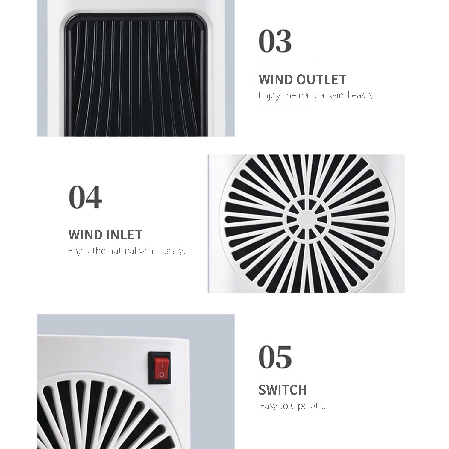 Electric Space Heater Fan with Timer Light LCD Dis... – Grandado