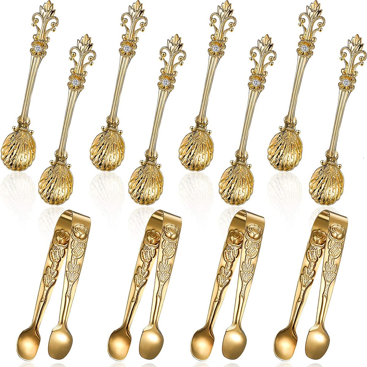 12 Pieces 4.5 Inch Vintage Mini Coffee Spoons and ... – Grandado