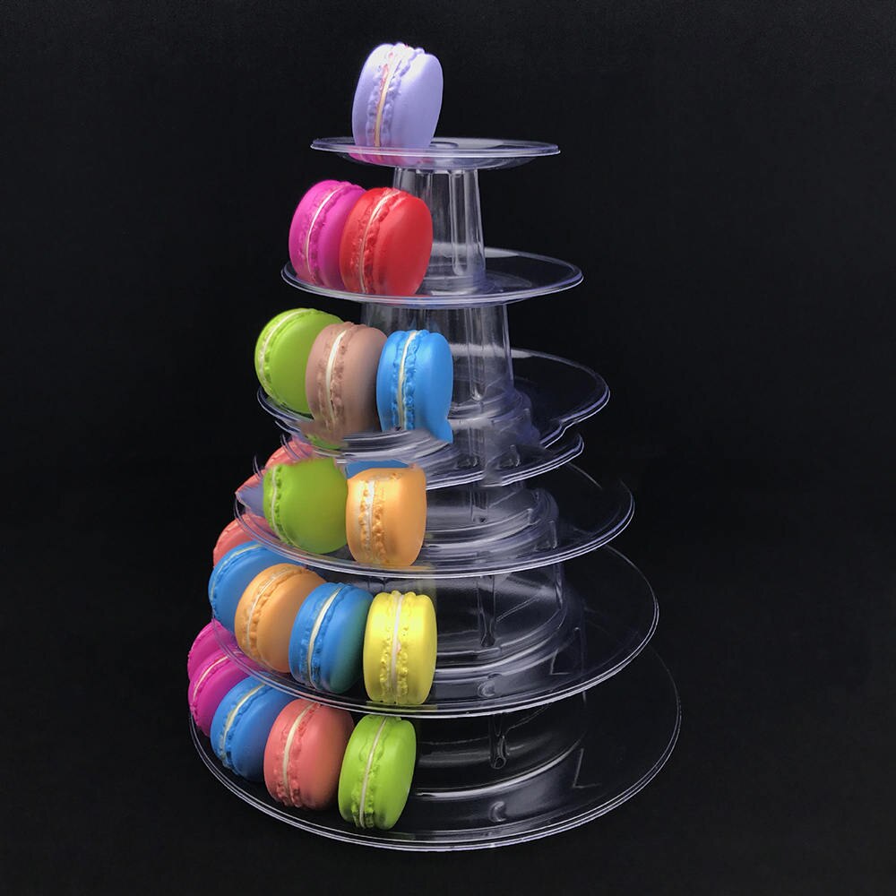 6 Tiers Round Macaron Tower Cake Stand Macaron Dis... – Grandado