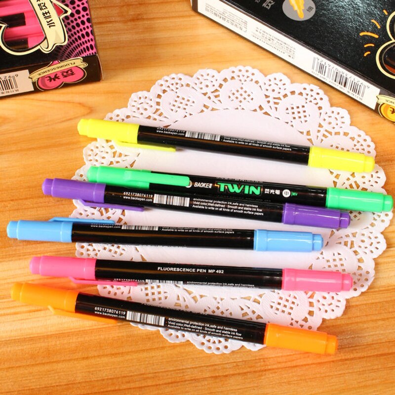 Candy colored double headed student mark marker wa... – Vicedeal