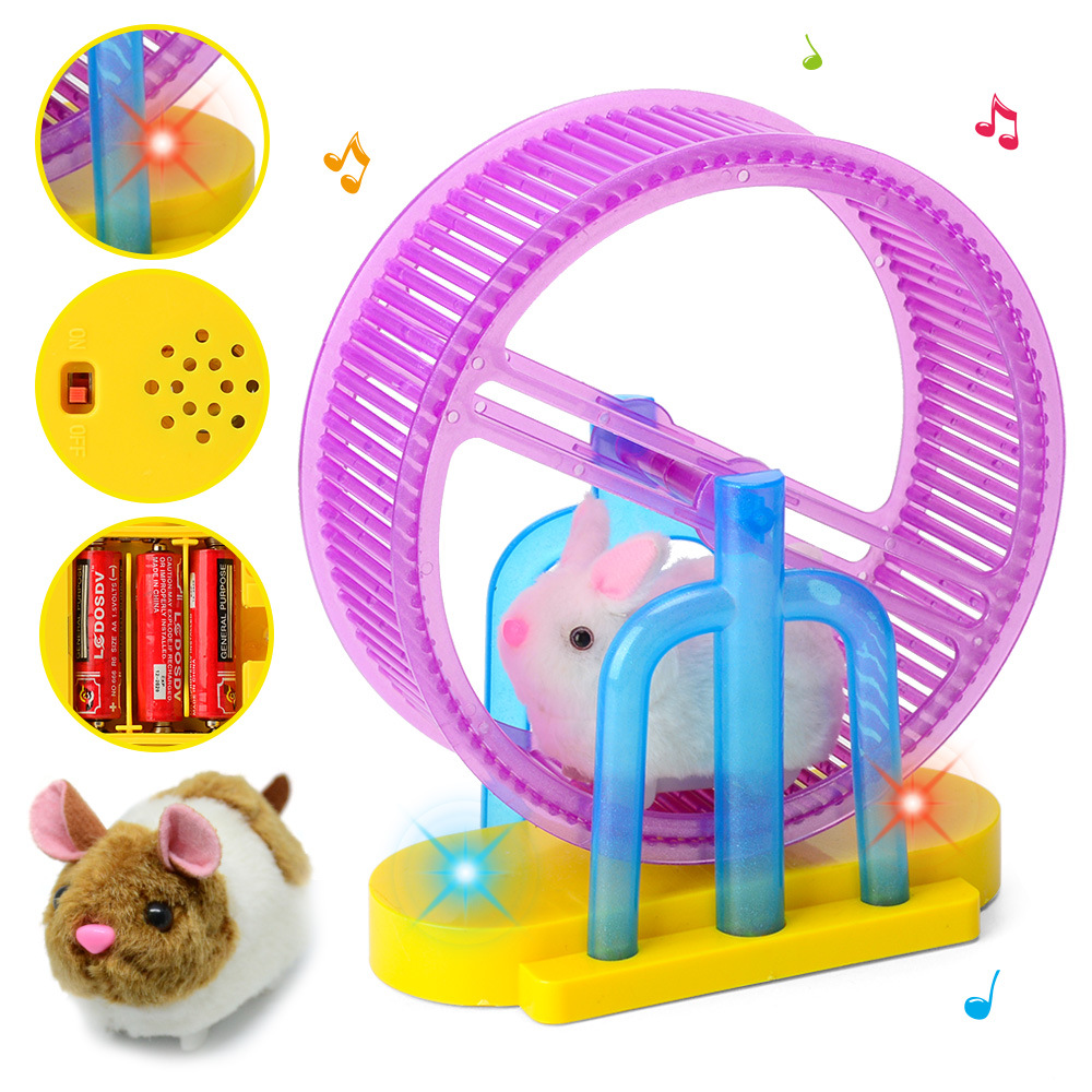 Plush Hamster Toys Roller With Led Light Hamster W... – Grandado