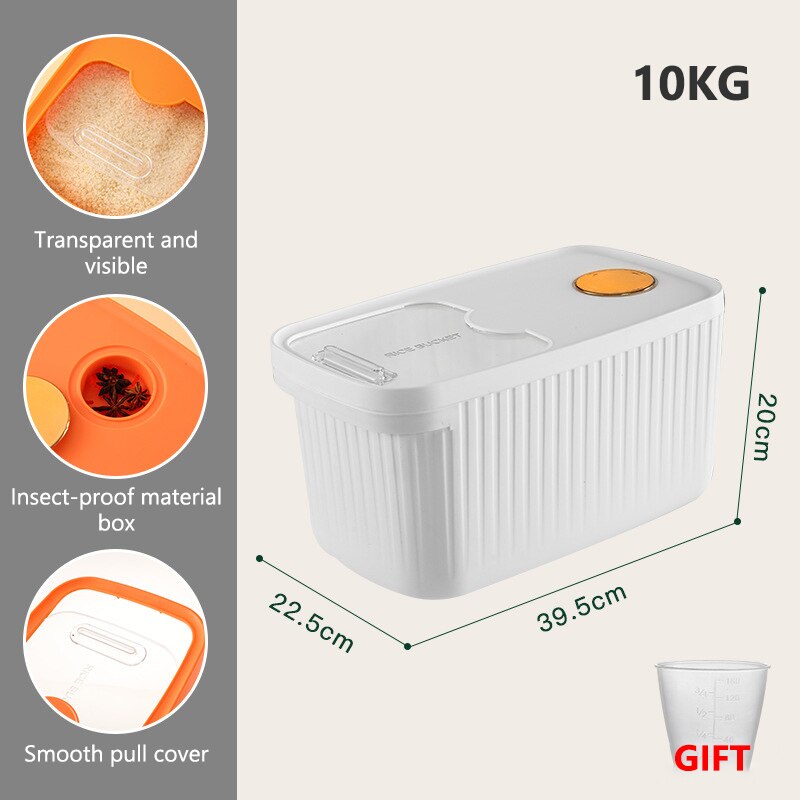 Kitchen container 10kg nano barrel moisture-proof ... – Grandado