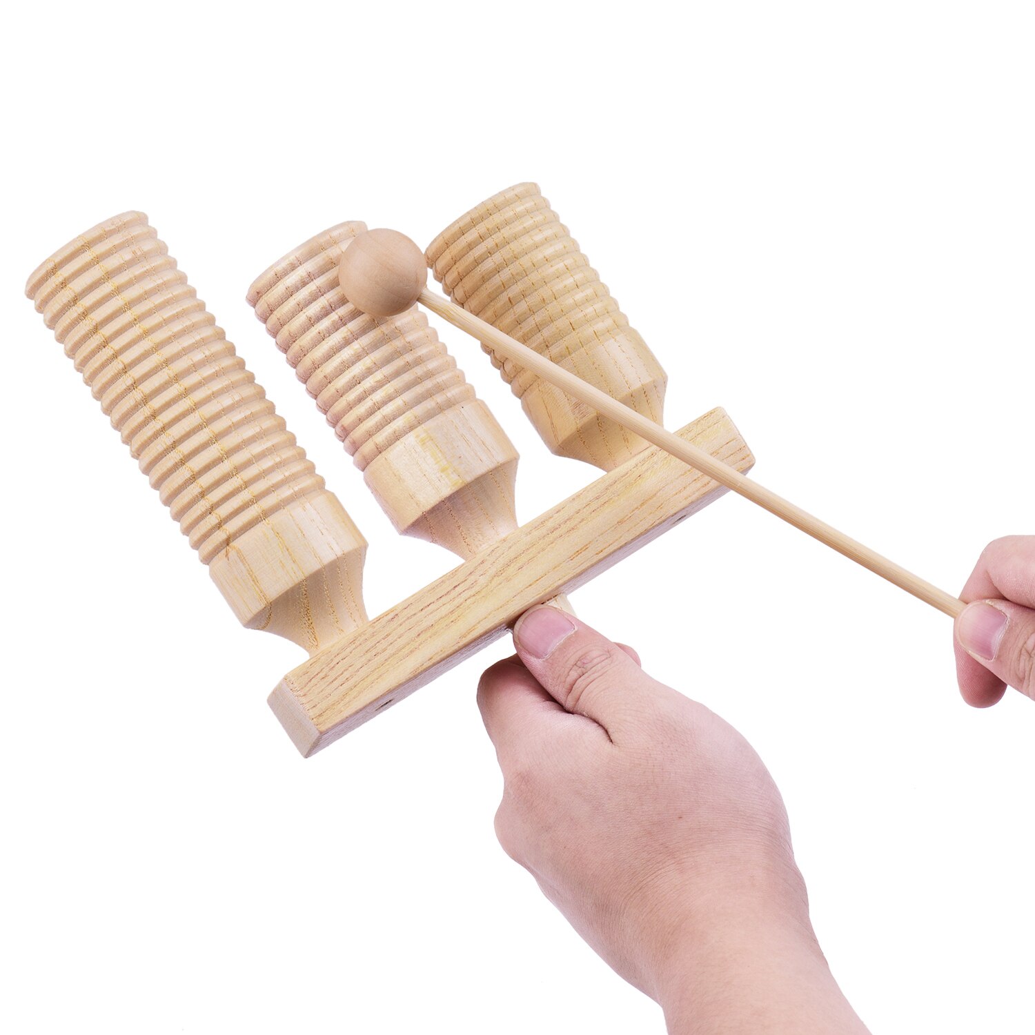 Percussion Wood Block 3 Tone Wooden Percussion Mus... – Grandado