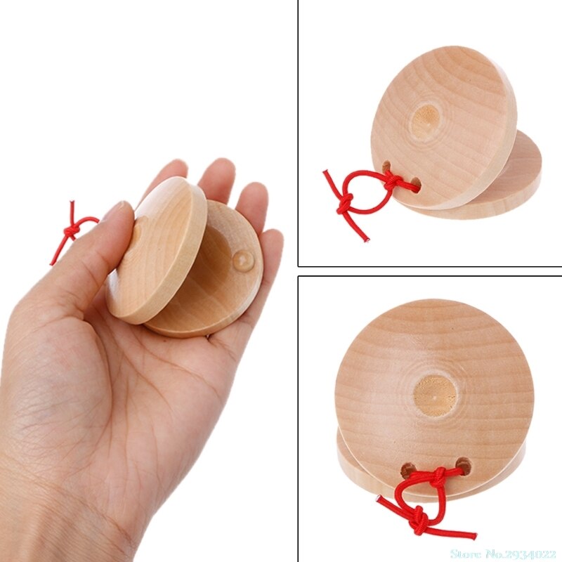 Wooden Castanets Wood Percussion Flamenco Musical ... – Vicedeal