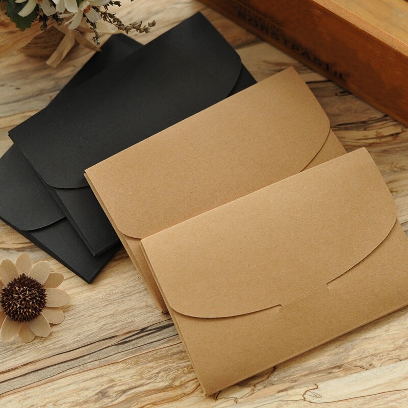 10pcs Kraft paper Envelope Box Window Bag Invitati... – Grandado