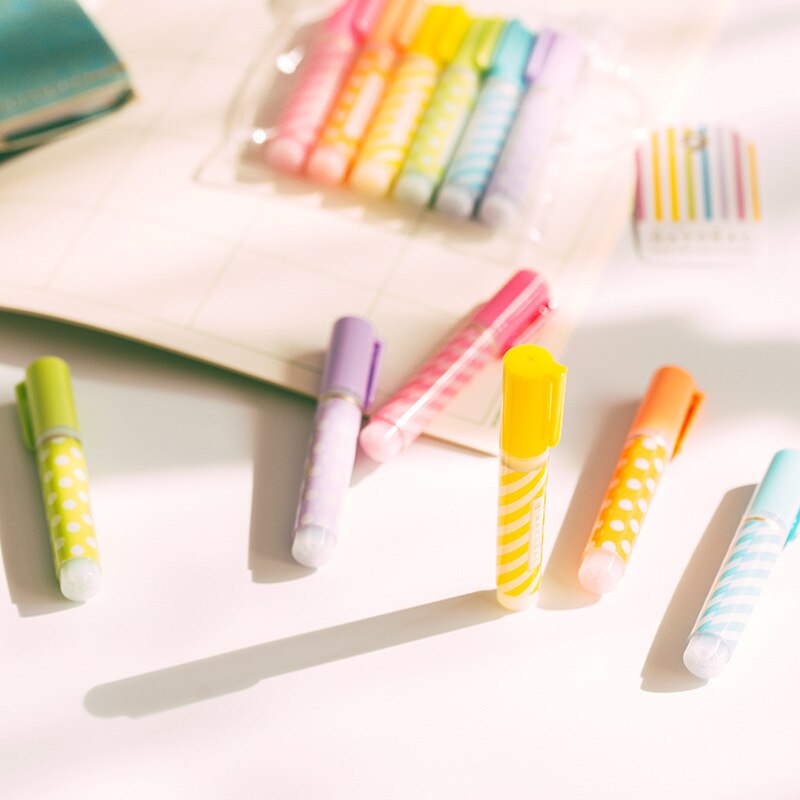 6 pcs Various Color Highlighters For School Epopti... – Grandado