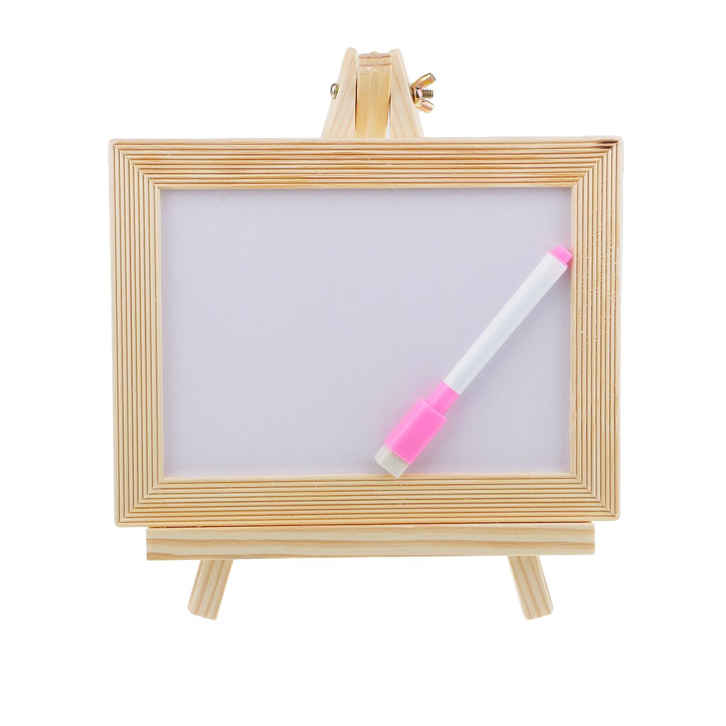 Mini Dry Erase Whiteboard Drawing Board Wood Frame... – Vicedeal