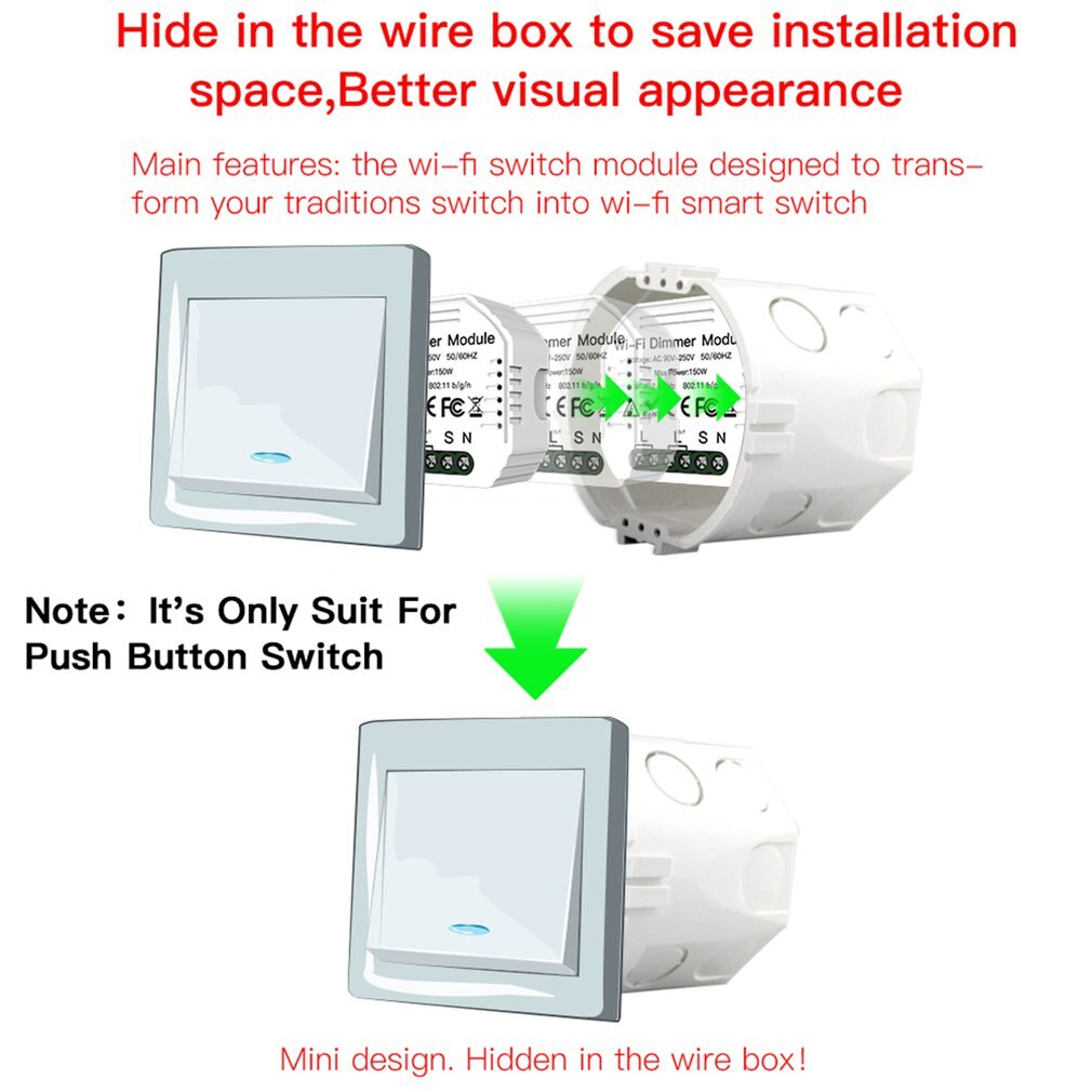 Smart Wifi Licht Led Dimmer Smart Leven/Tuya App A... – Grandado