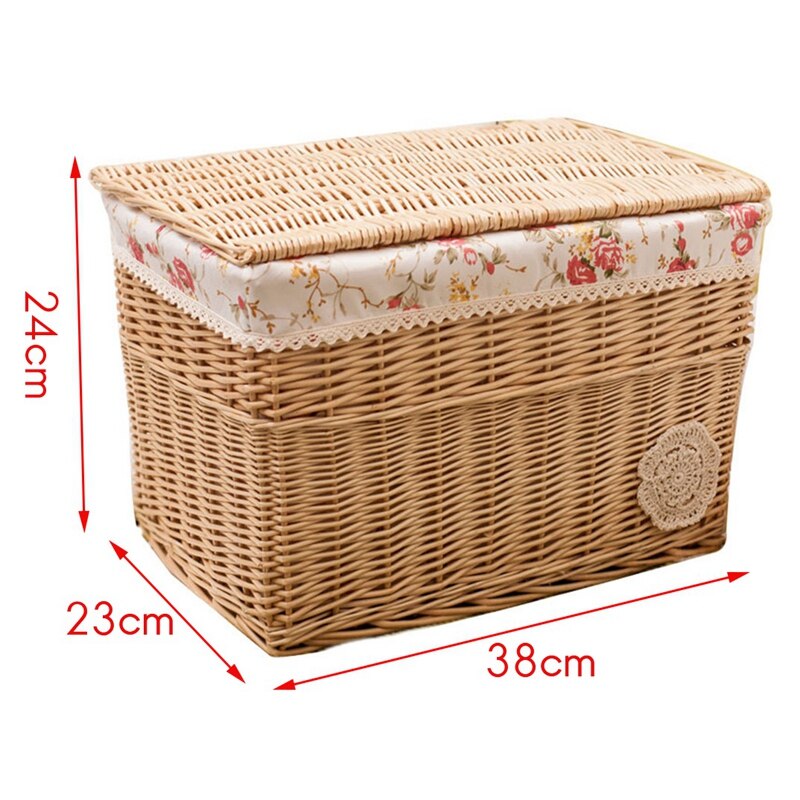 Wicker Storage Basket Hand-Woven Storage Basket Mu... – Grandado