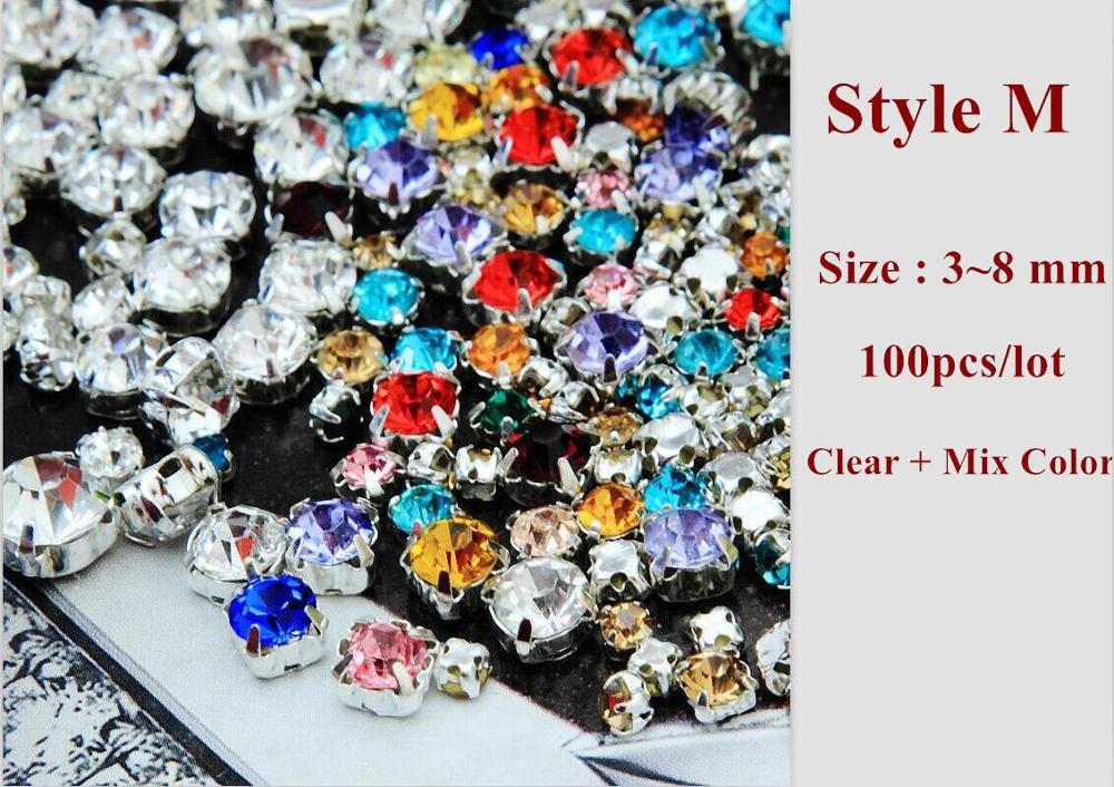 Kleurrijke Glas Kristal Multi Size Zilveren Klauw ... – Vicedeal