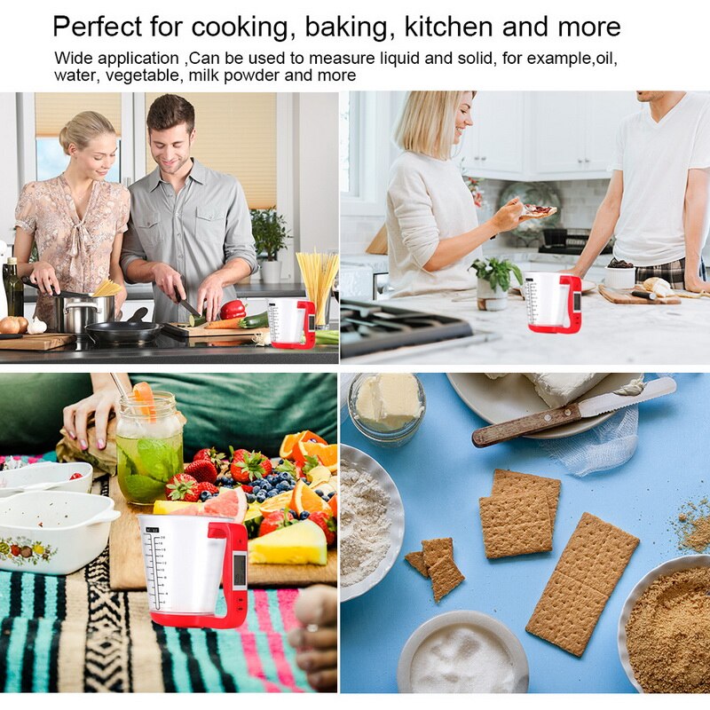 600ml 1kg/1g Measuring Cup Kitchen Scales Digital ... – Grandado