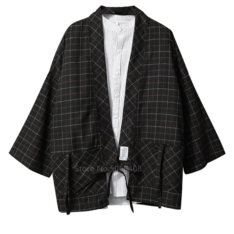 Japanese Style Haori Men Samurai Costume Harajuku ... – Grandado