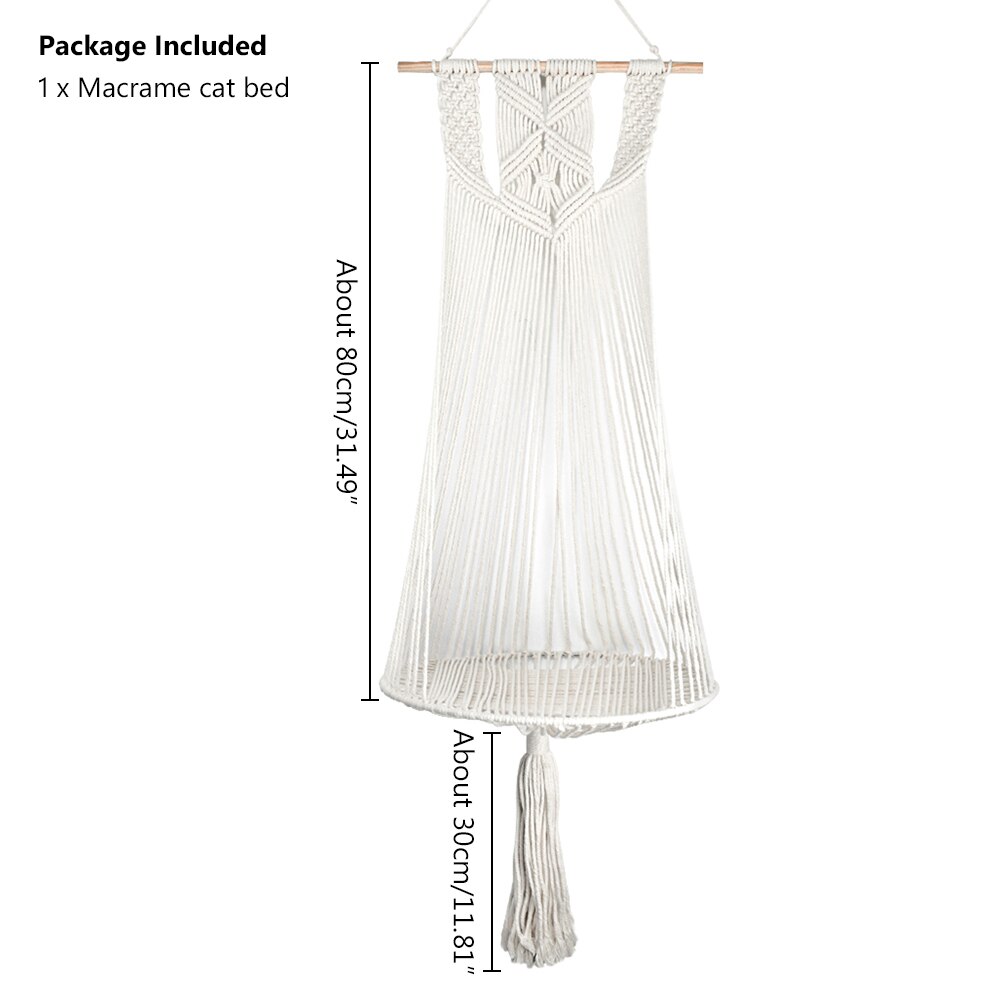 Katze Hängematte Hängenden Korb Hand-gewebte mit m... – Grandado