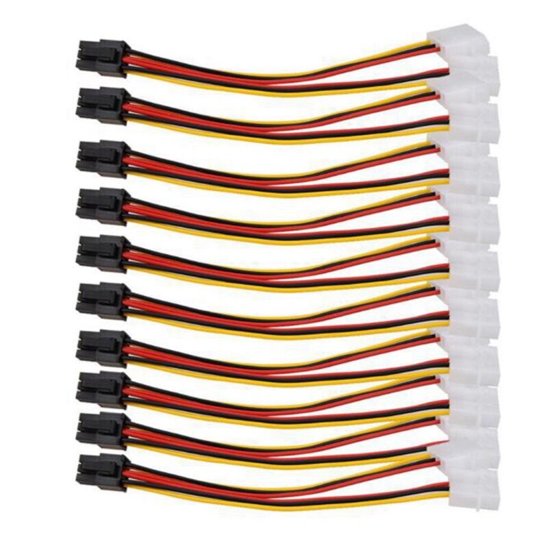 10Pcs Molex 4 Pin Pci-E Pci Express 6 Pin Power Co... – Grandado