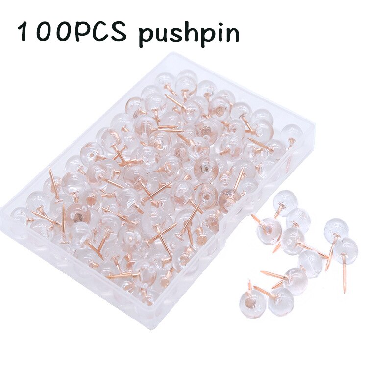 Chincheta de Metal rosa transparente para oficina,... – Grandado