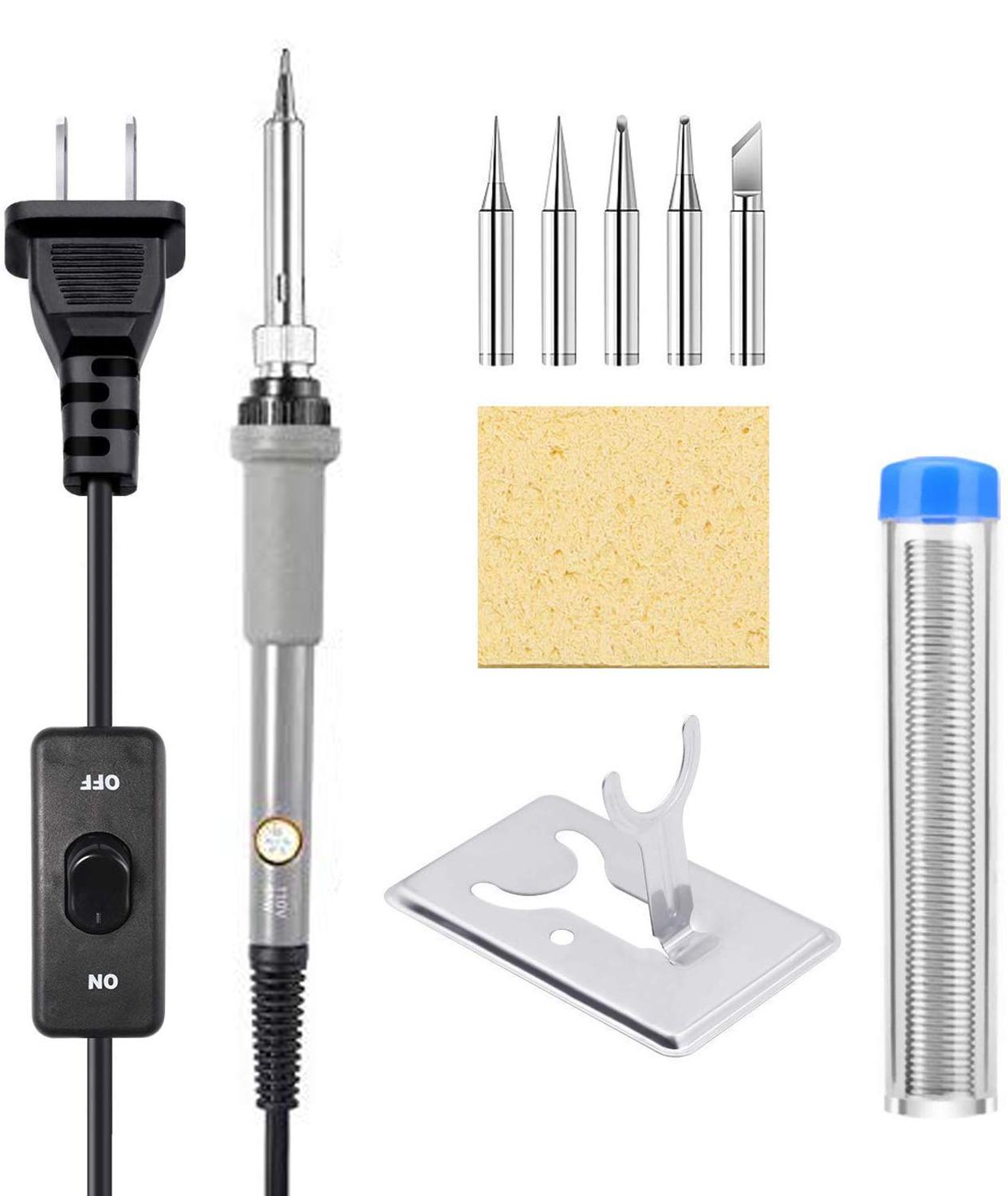 60W Soldering Iron Kit with Adjustable Temperature... – Grandado