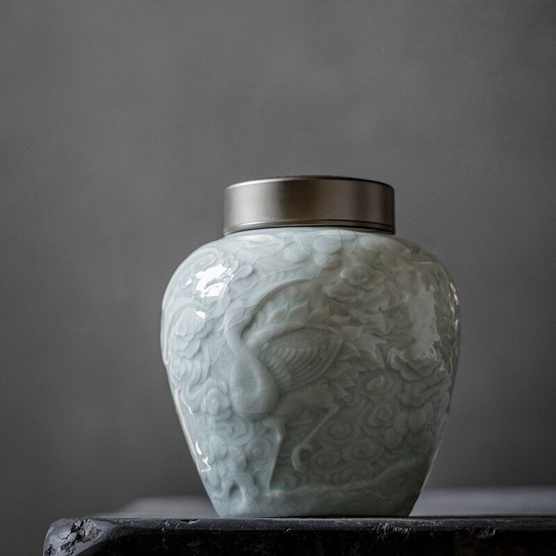 Celadon Dragon Tea Box Organizer Teaware Cloud Tea... – Vicedeal