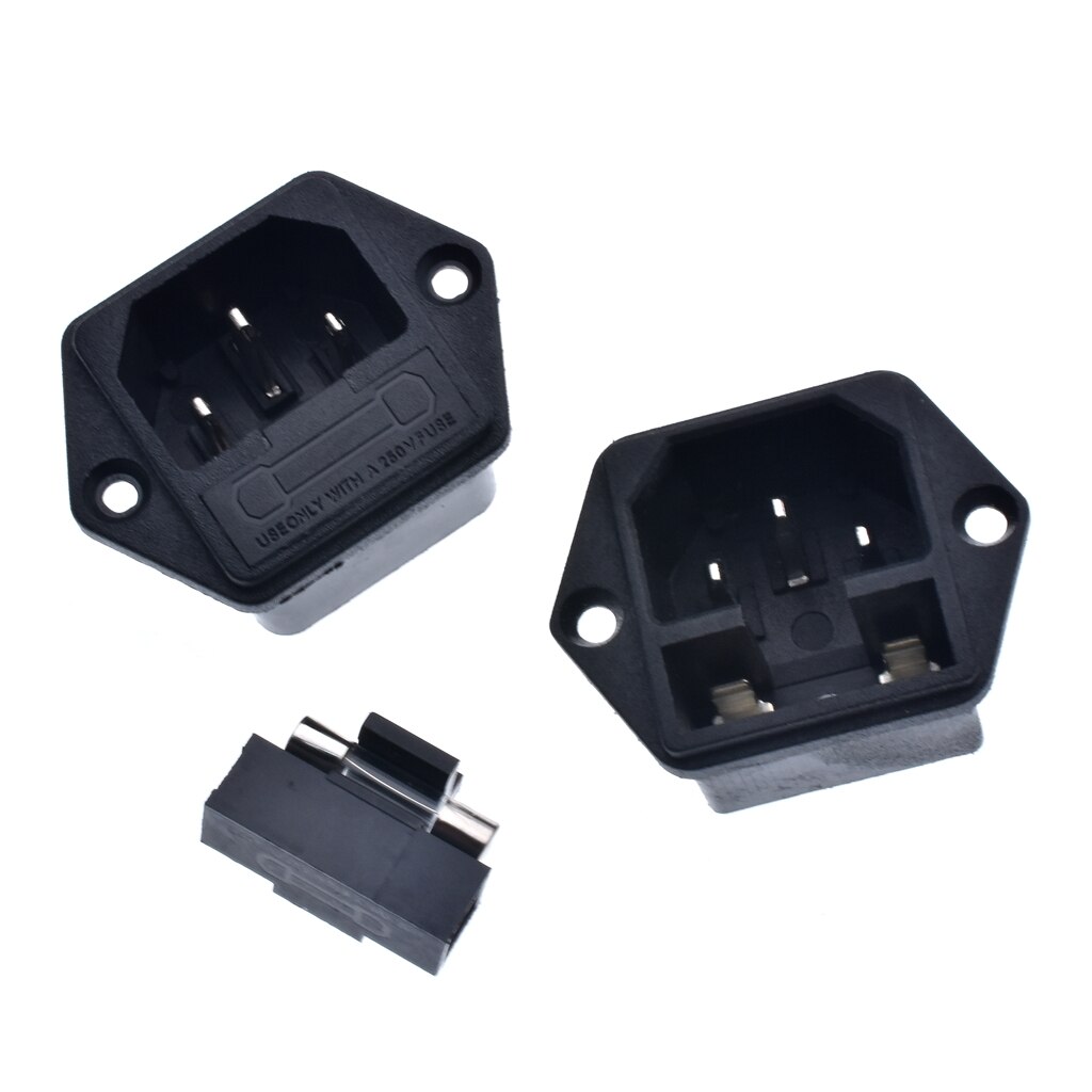 1pcs Panel Mounted 3 Pin IEC 60320 C14 Inlet Male ... – Vicedeal