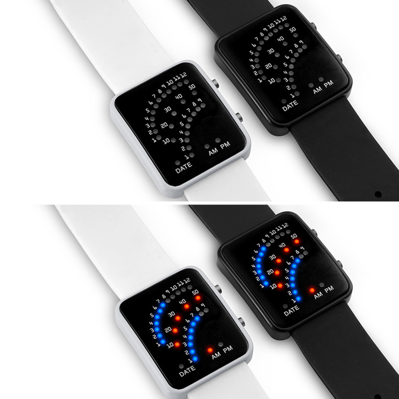 Newly LED Electronic Wrist Watch Sector Binary Dig... – Grandado