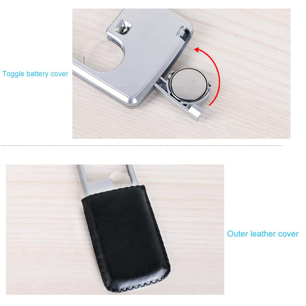 Credit Card Led Magnifier Loupe With Light Leather... – Grandado