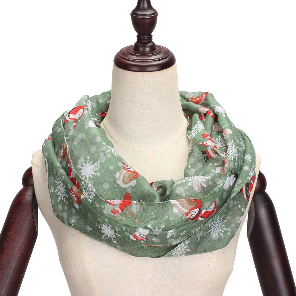 Christmas Women Lady Santa Snow Snowman Scarf Sun ... – Grandado