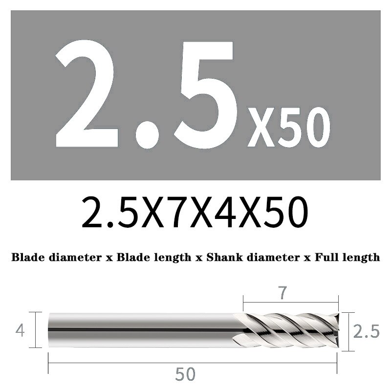 HRC 75 Vollcermet Fräsen Cutter 4 Flöte vier-rand ... – Grandado
