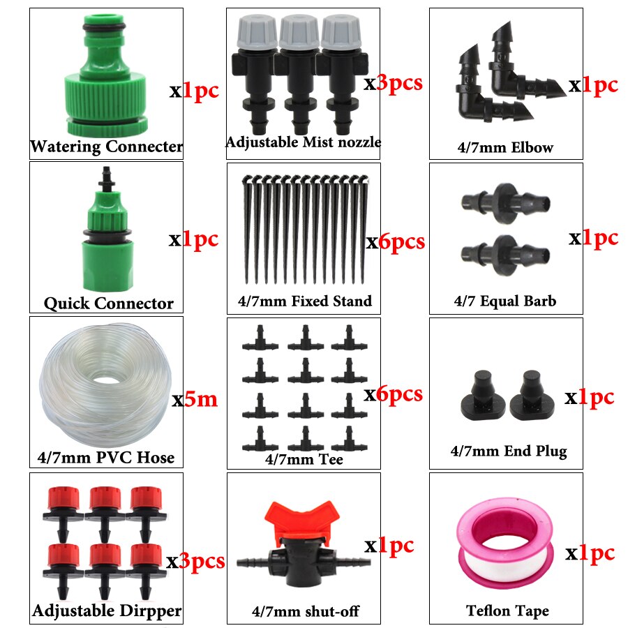 MUCIAKIE 50M DIY Adjustable Garden Micro Drip Irri... – Vicedeal