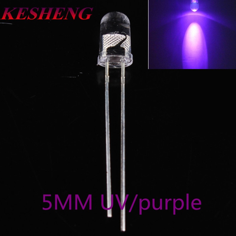 100PCS Super Bright 5mm Round UV/ Purple Led Emitt... – Grandado