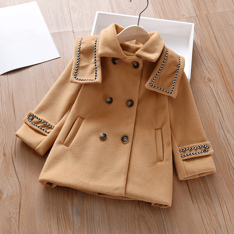Girls woolen coatautumn and winter baby thickened ... – Vicedeal