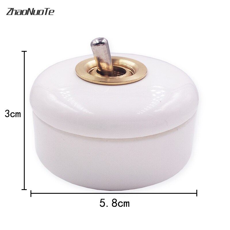 Home Improvement Ceramic Toggle Switch Round Wall ... – Grandado