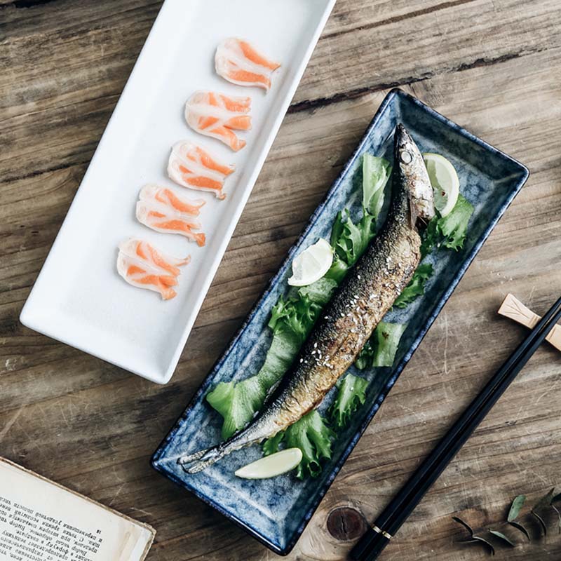 Piatto di Sushi in ceramica creativa piatto lungo ... – Grandado