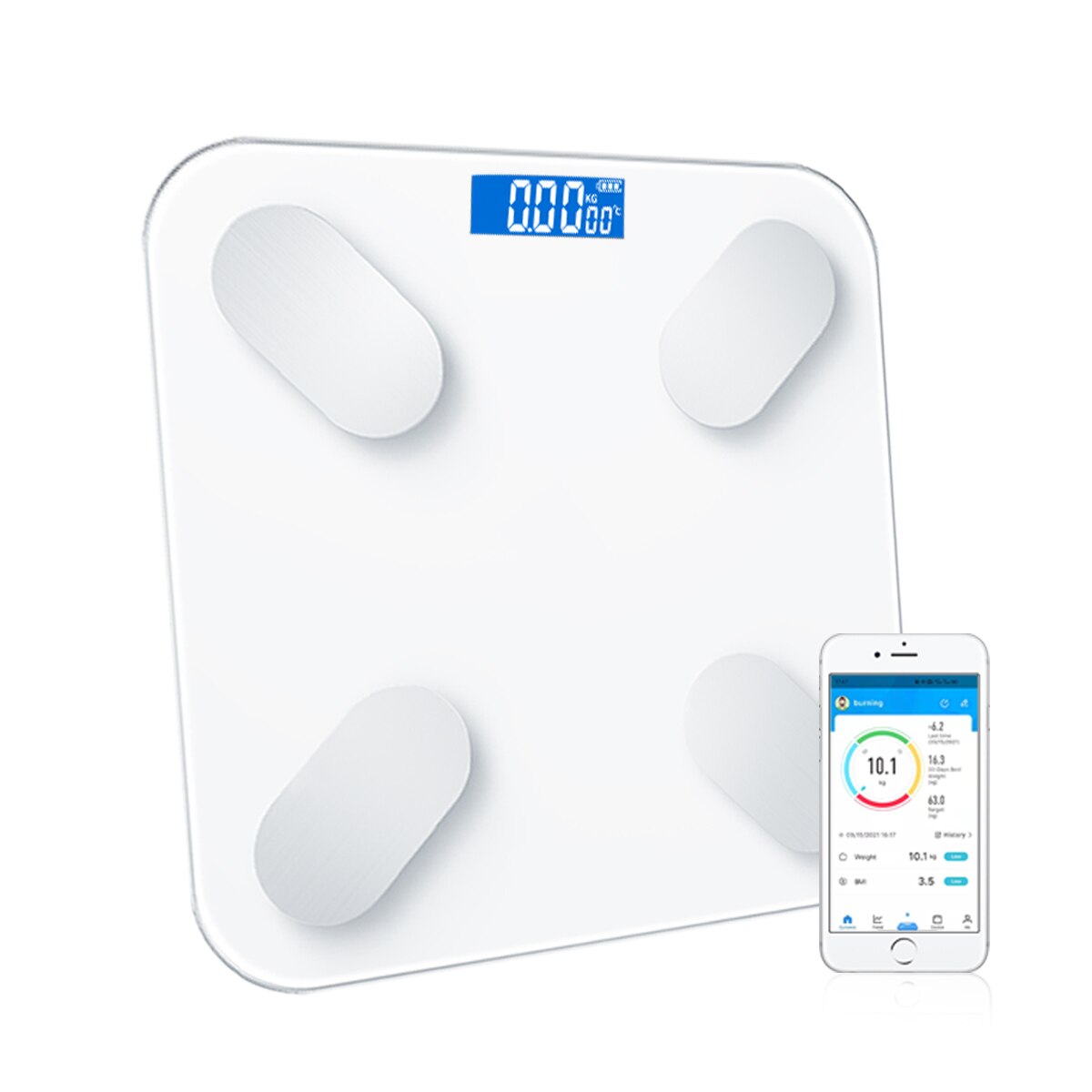Báscula electrónica inteligente con Bluetooth para... – Grandado