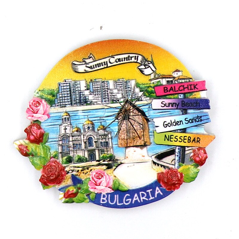 European Country Fridge Magnets Resin Bulgaria Mag... – Grandado