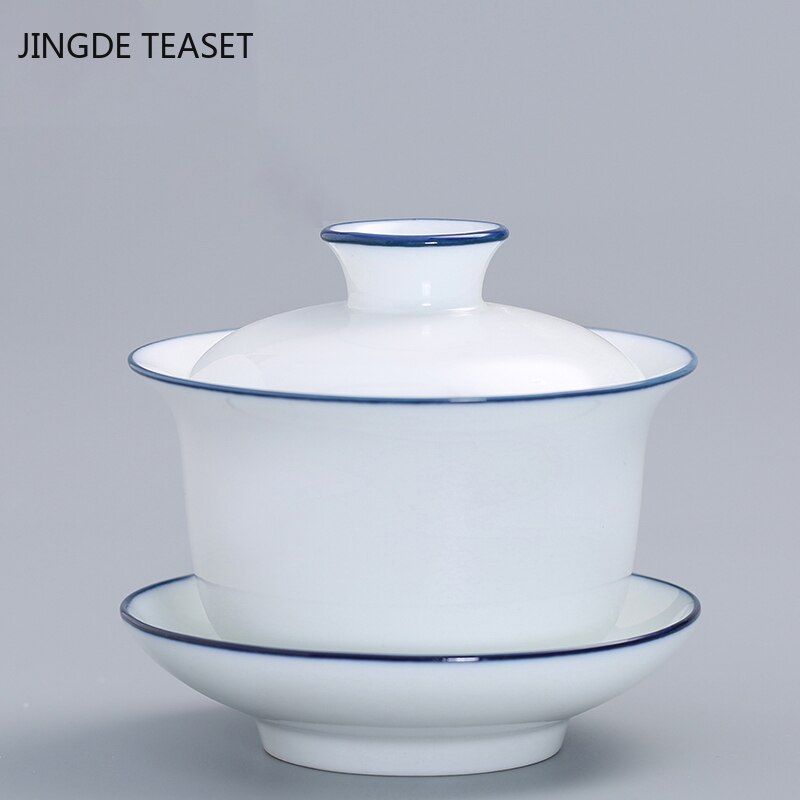 Dehua Handmade Ceramic Gaiwan Large Tea cup Hand-p... – Grandado