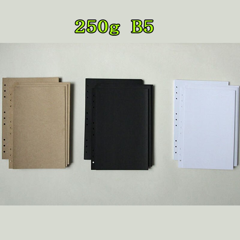 250g b5 9 hål svart kraft vitt vintage fotopapper – Grandado