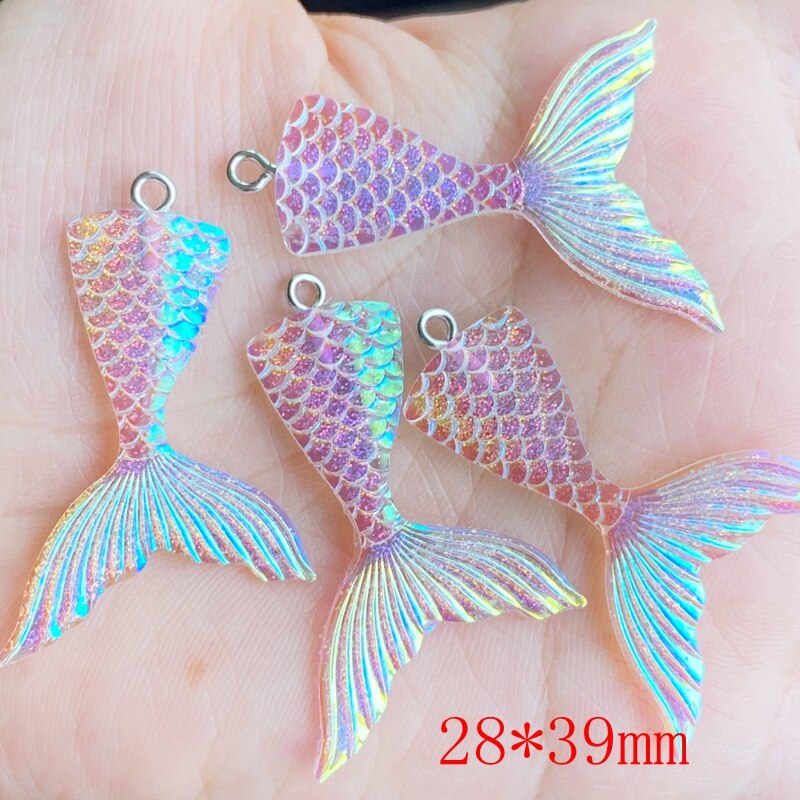 8 Stuks Mini Shiny Fishtail Met Haak Plat Hars Cab... – Vicedeal