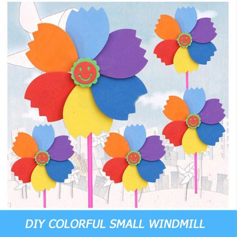 Classic DIY Sponge Windmill Smile Face Colorful Ha... – Vicedeal