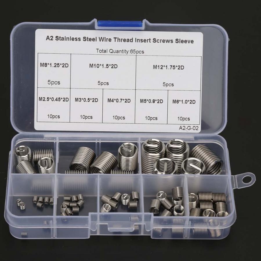 65pcs M2.5-M12 Coiled Wire Thread Insert Stainless... – Grandado