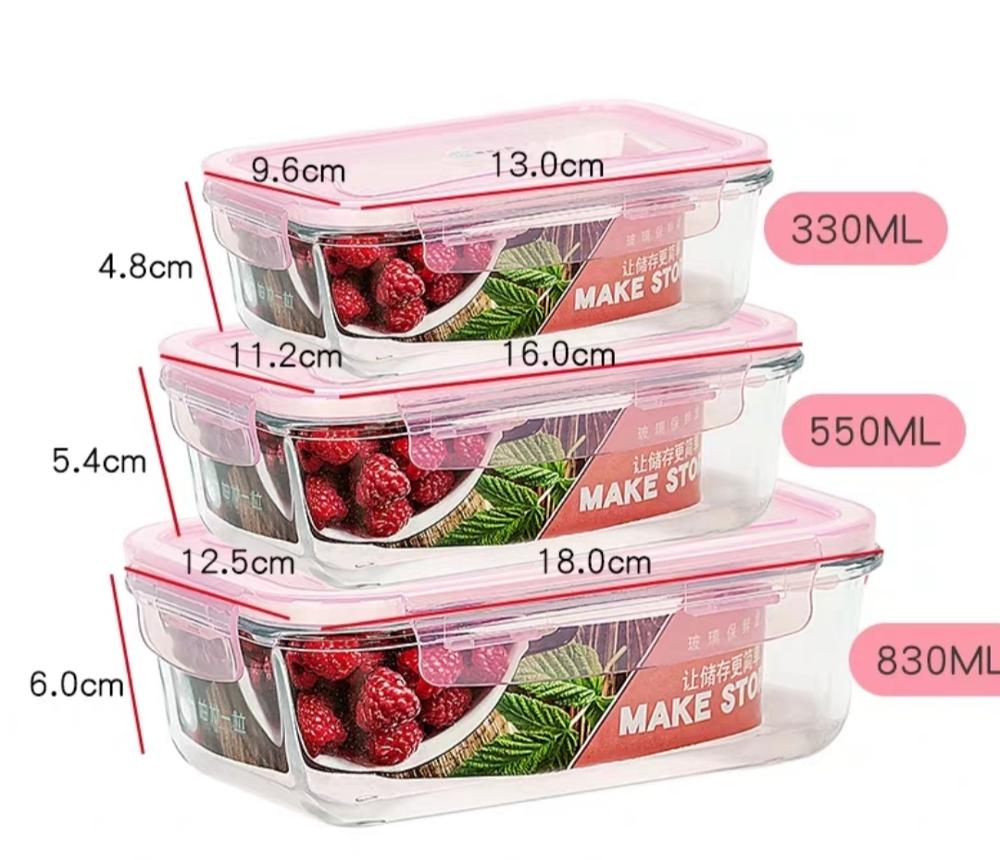 Portable Healthy Glass Lunch Box Bento Boxes Micro... – Vicedeal