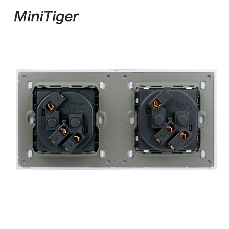 Minitiger White Wall PC Panel 2 Gang Power Socket ... – Grandado
