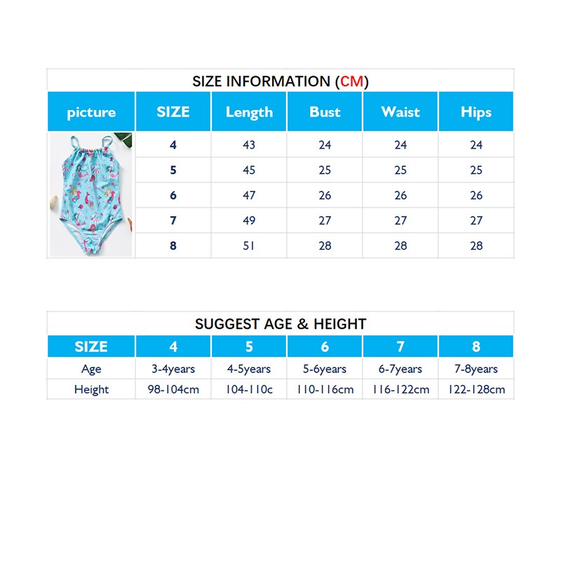 3-8Years little Child Girls Swimsuits ONE-PIECE Be... – Grandado