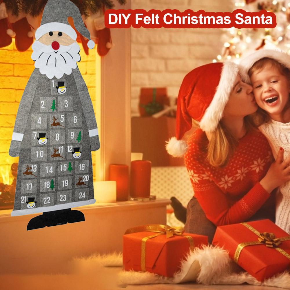 Christmas Calendar Santa DIY Felt Christmas Santa ... – Vicedeal