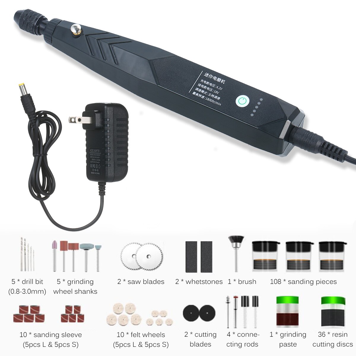 Ledningsfrit roterende værktøj elektrisk slibemask... – Vicedeal